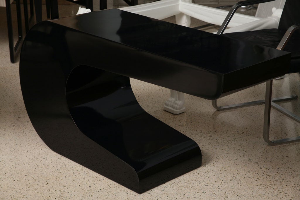 A Pierre Cardin Black Lacquer "Waterfall" Console Table at 1stDibs ...