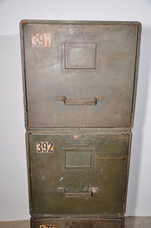 Industrial Style Stackable Metal Filing Cabinets at 1stDibs | stackable ...