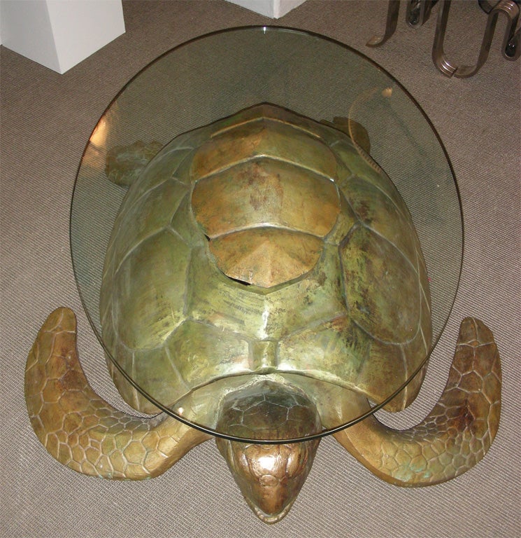 1970s Turtle Coffee Table at 1stDibs | turtle table for sale, turtle ...