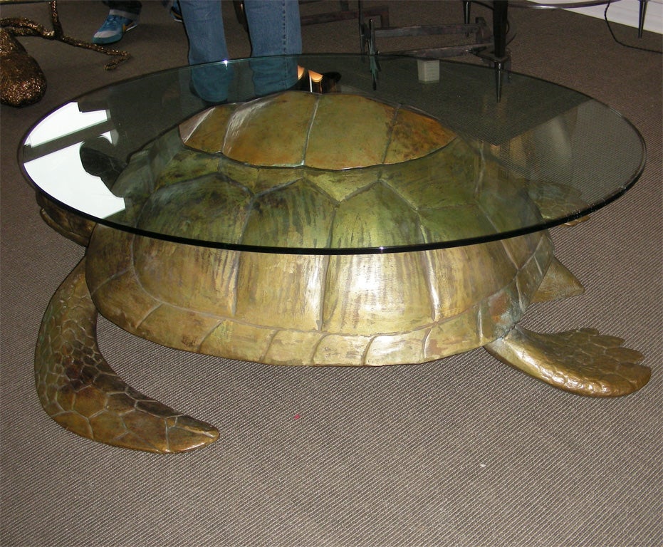 1970s Turtle Coffee Table at 1stDibs | turtle table for sale, turtle ...