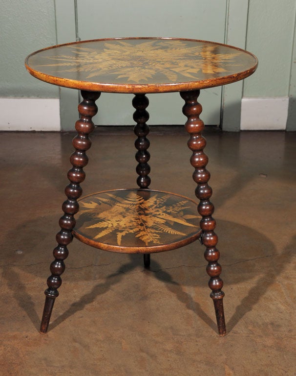 Fernware Table with Bobbin Spool Legs from Mauchline, Scotland at ...