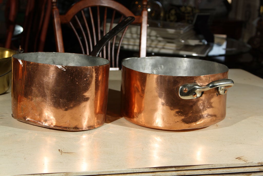 SEVEN 18TH CENTURY COPPER and BRASS POTS at 1stDibs