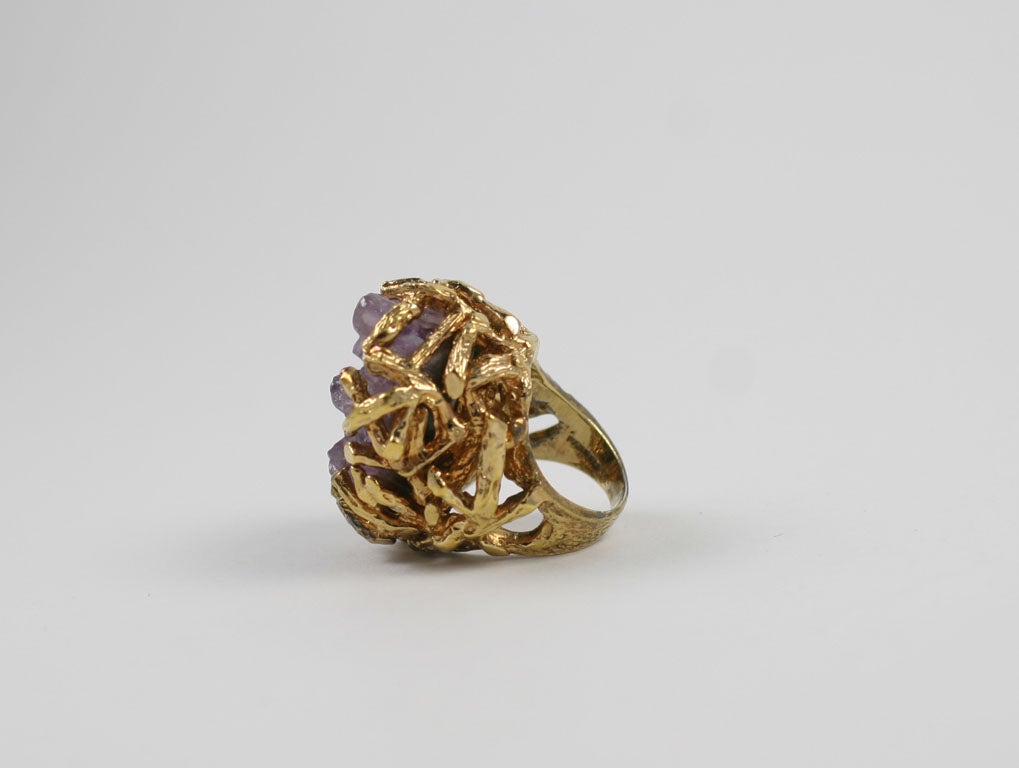 Panetta Amethyst Cluster Ring For Sale at 1stDibs | panetta ring ...