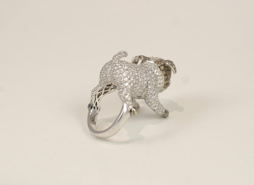 Pug Dog Cocktail Ring For Sale at 1stDibs | pug rings, pug cognac ...