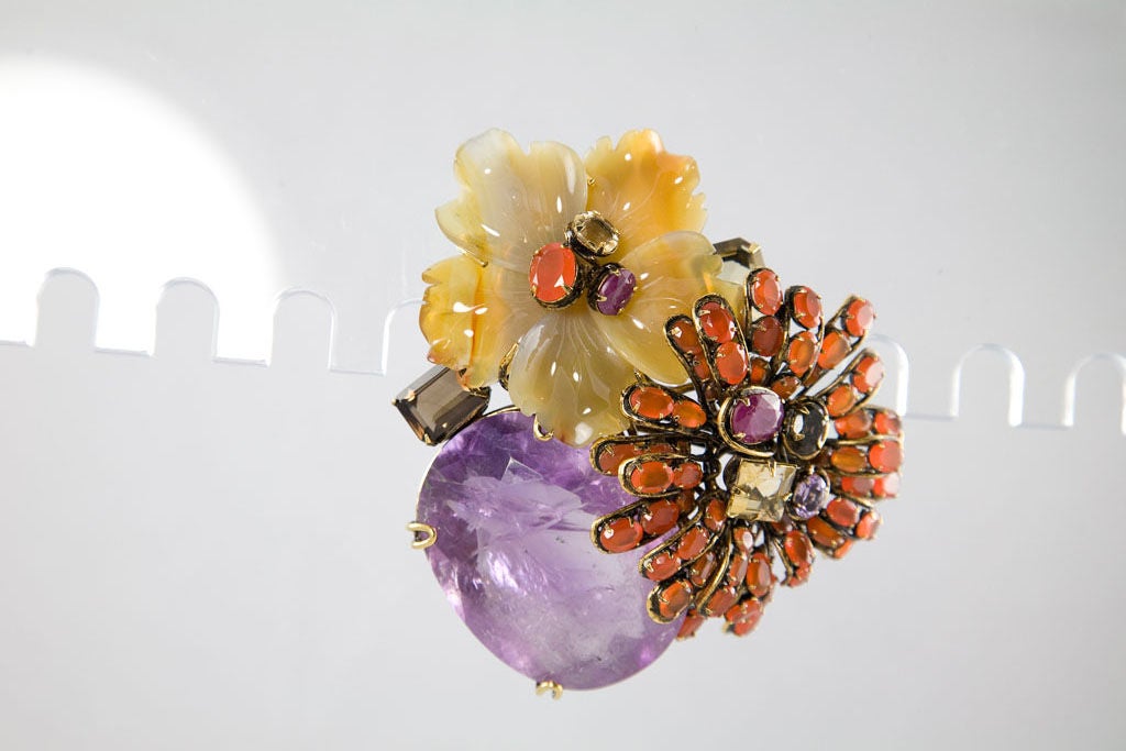 Iradj Moini Stunning Floral Brooch at 1stDibs