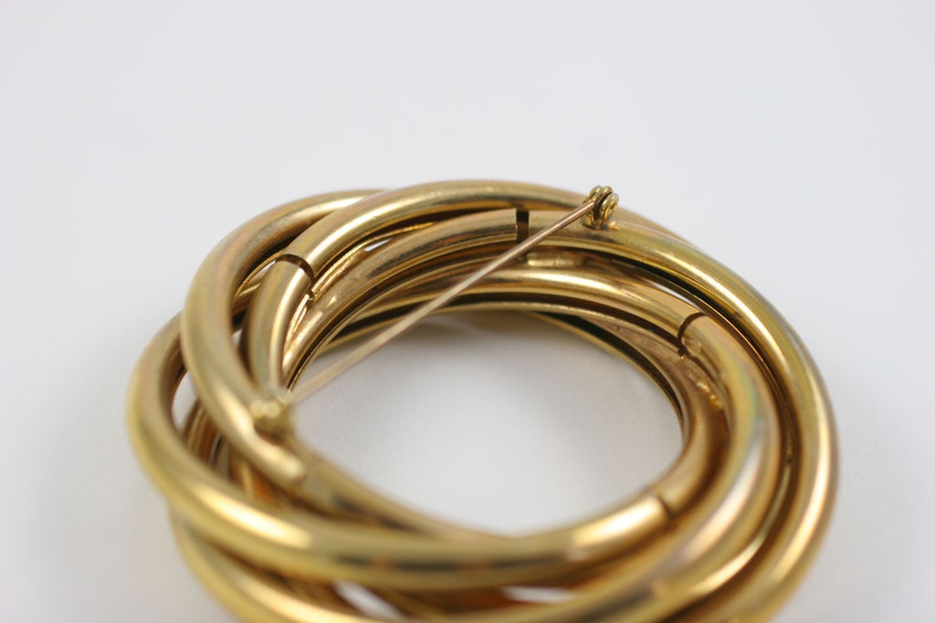 Huge "Gold" Circle Pin, Costume Jewelry at 1stDibs