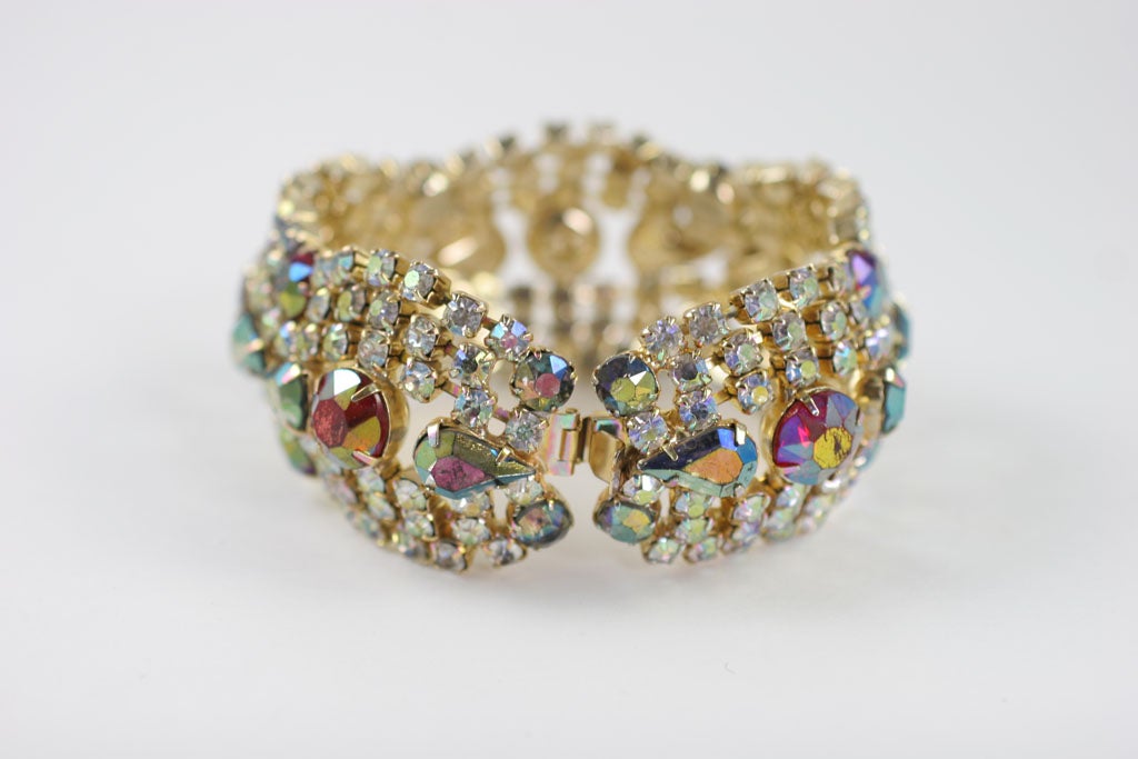 Stunning Rhinestone Bracelet at 1stDibs