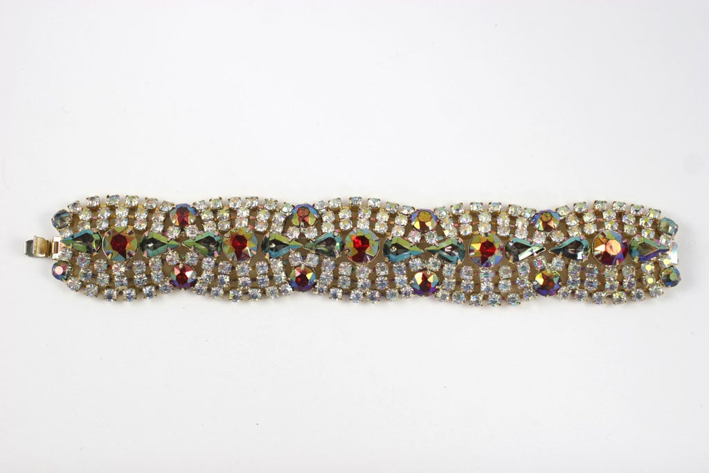 Stunning Rhinestone Bracelet at 1stDibs