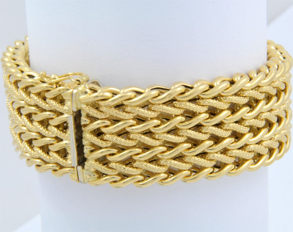 Beautiful 18K Gold "Braid" Bracelet at 1stDibs
