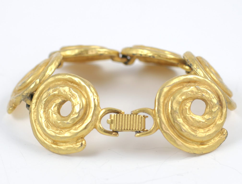 "Gold" Swirl Bracelet, Costume Jewelry For Sale at 1stDibs | swirl ...