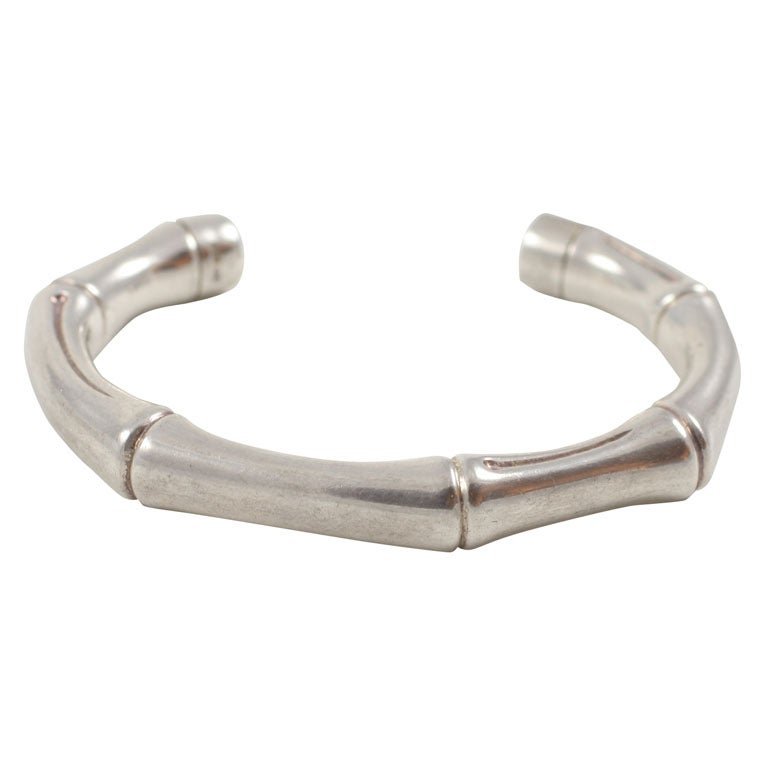 1980's Sterling Silver Bamboo Bracelet by Gucci at 1stDibs | gucci ...