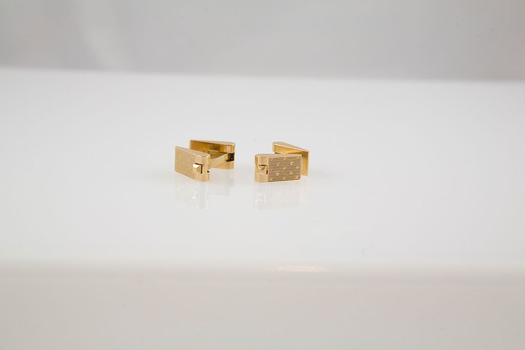 Unique 18K Gold Cuff Links at 1stDibs