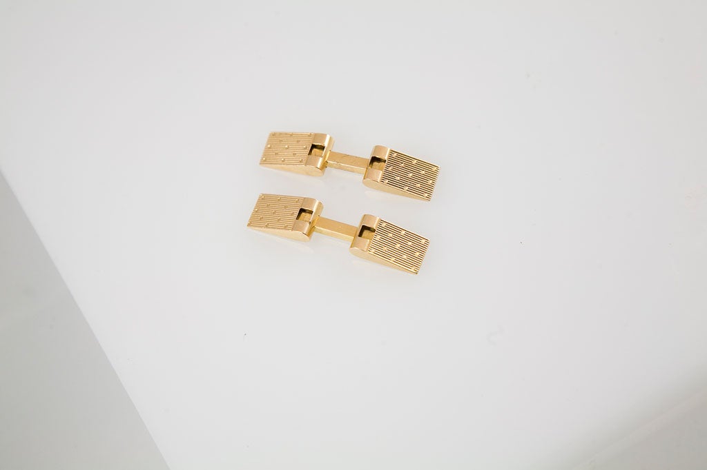 Unique 18K Gold Cuff Links at 1stDibs