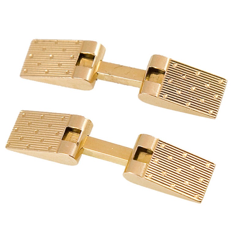Unique 18K Gold Cuff Links at 1stDibs