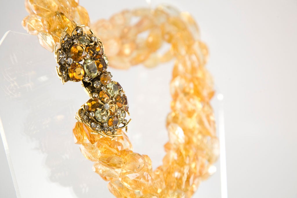 Iradj Moini Multi Strand Citrine Necklace For Sale at 1stDibs