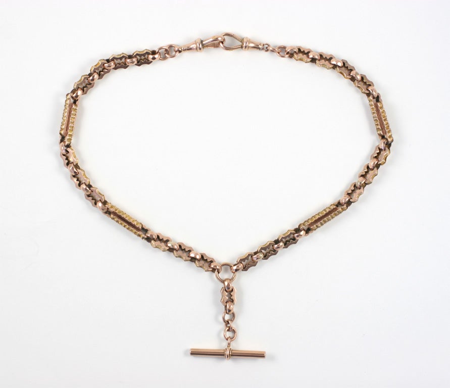 Antique Gold Fancy Double Prince Albert Chain at 1stDibs | albert chain ...