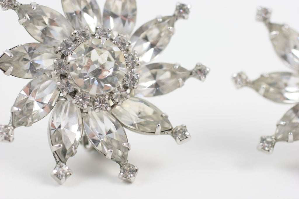 Huge Sparkly Rhinestone Earrings For Sale at 1stDibs | big sparkly ...