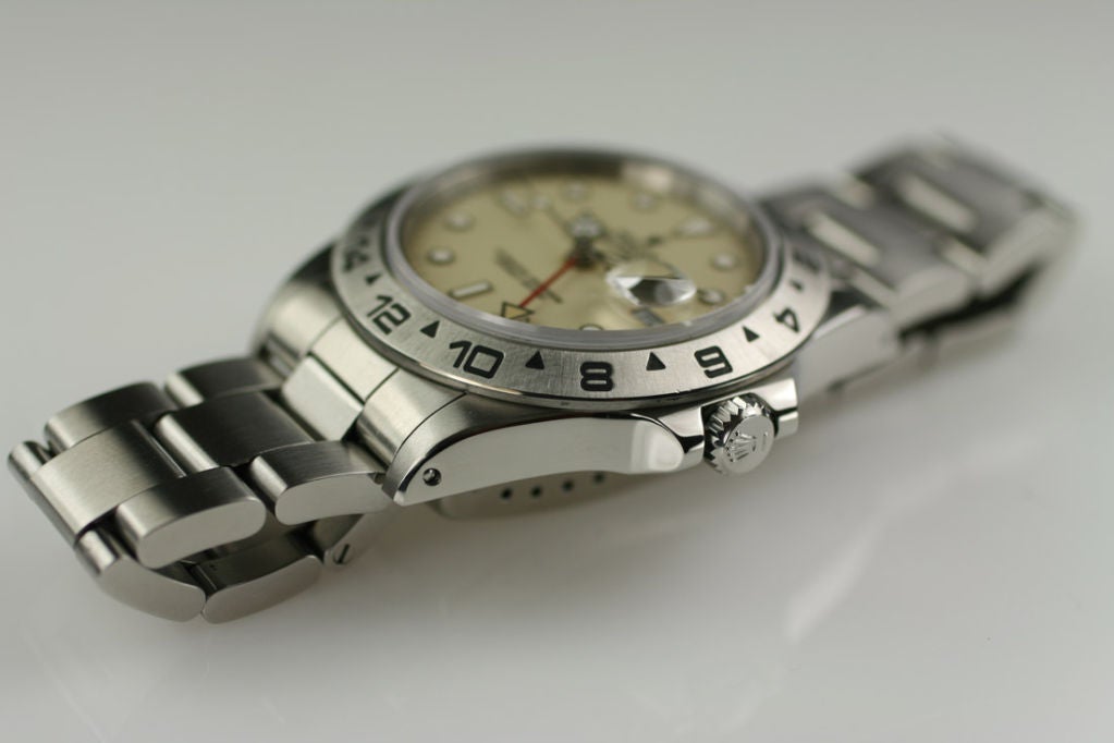 Rolex Cream Dial Explorer II ref 16550 at 1stDibs | rolex 16550 cream ...