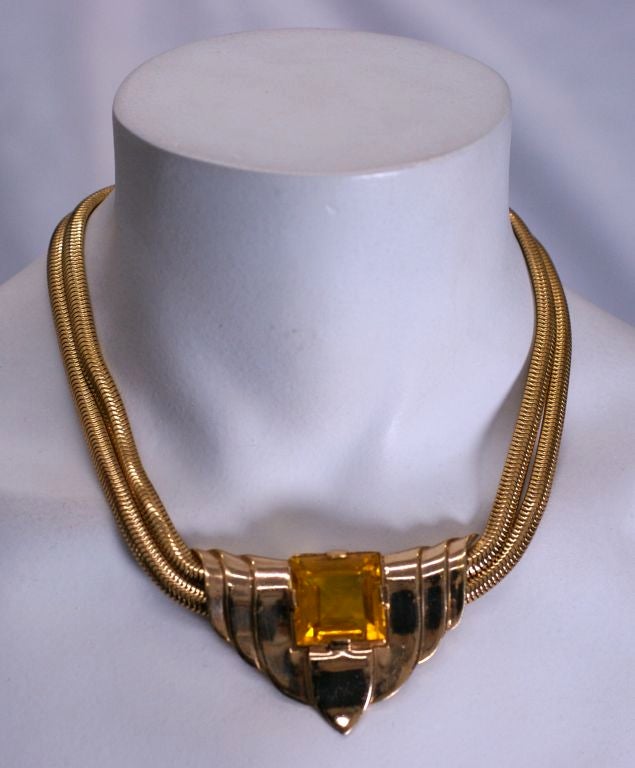 Trifari Retro Citrine Necklace at 1stDibs | trifari necklace, trifari ...