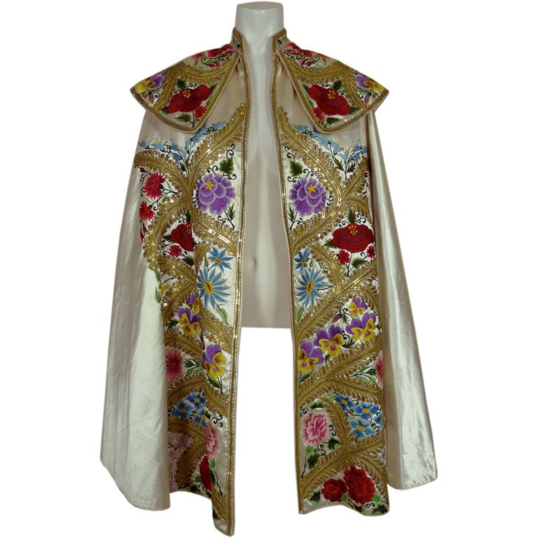 White Satin Spanish Matador's Cape (from Suit of Lights) at 1stDibs ...