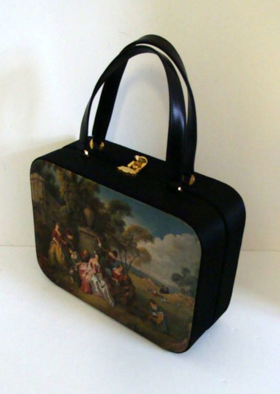 Large Silk Box Purse Evening Bag For Sale at 1stDibs