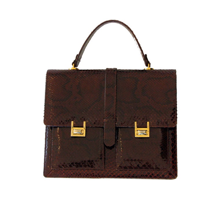 1960s Python/Snakeskin Kelly Handbag at 1stDibs | kelly python