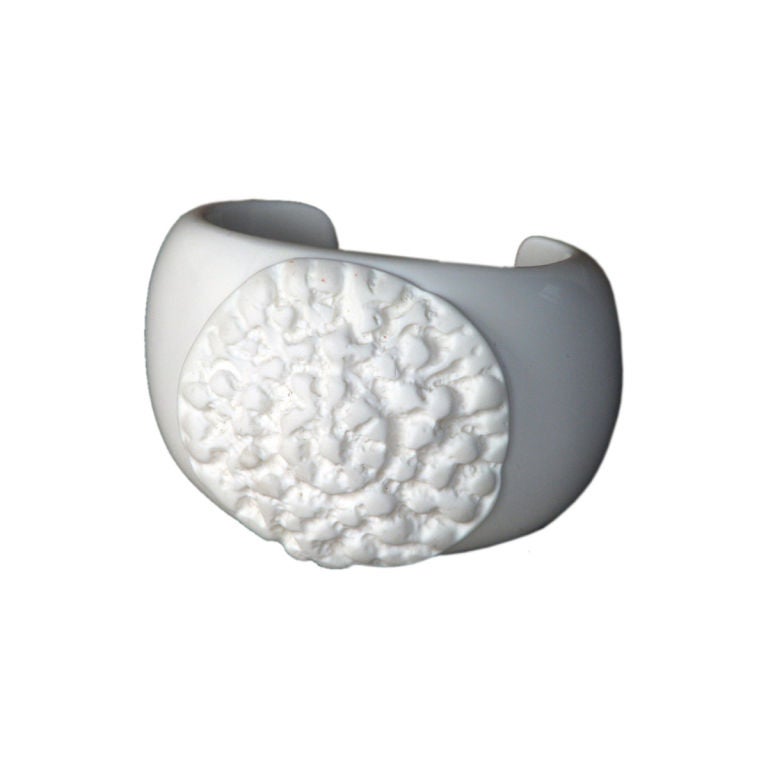 1980s Modernist Resin Cuff Bracelet at 1stDibs