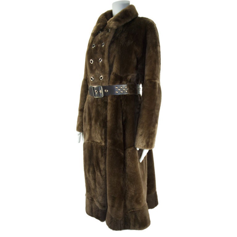 VINTAGE 1970 I. MAGNIN NUTRIA FUR COAT For Sale at 1stDibs