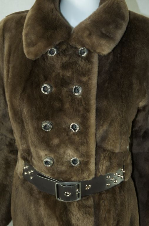 VINTAGE 1970 I. MAGNIN NUTRIA FUR COAT For Sale at 1stDibs