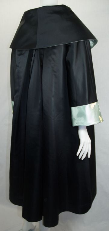 VINTAGE 1950 EXTRAORDINARY SATIN REVERSIBLE SWING DUSTER COAT For Sale ...