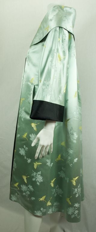 VINTAGE 1950 EXTRAORDINARY SATIN REVERSIBLE SWING DUSTER COAT For Sale ...