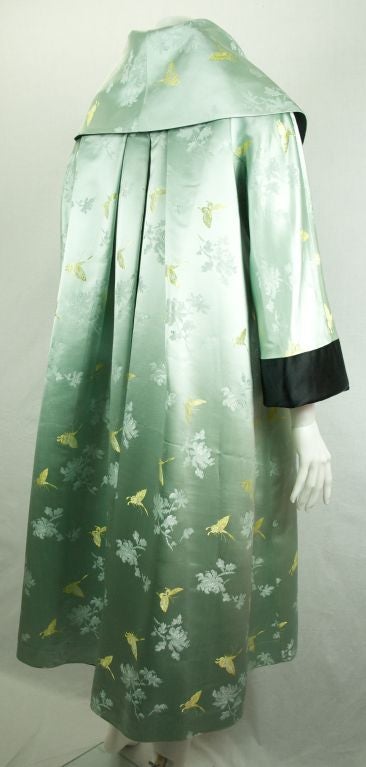 VINTAGE 1950 EXTRAORDINARY SATIN REVERSIBLE SWING DUSTER COAT For Sale ...