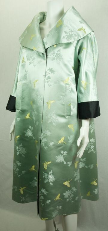 VINTAGE 1950 EXTRAORDINARY SATIN REVERSIBLE SWING DUSTER COAT For Sale ...