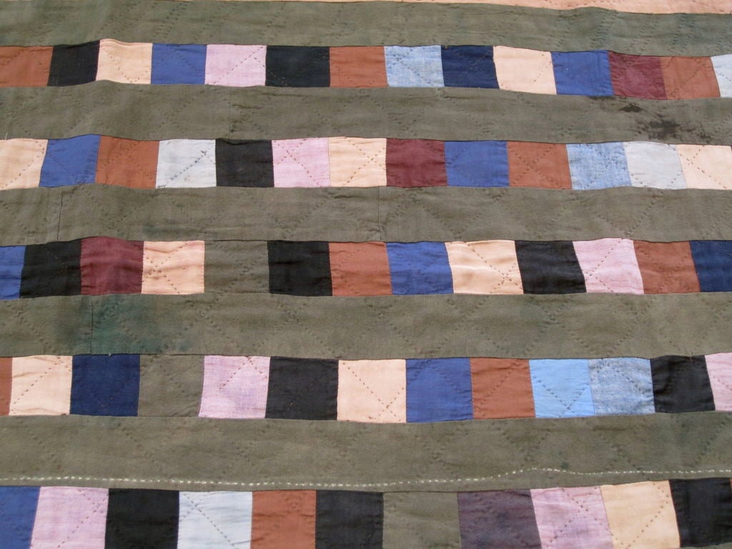 Chinese Coins Amish Crib Quilt at 1stDibs