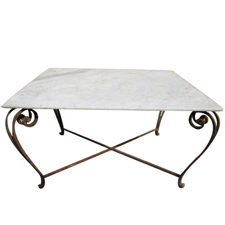 Square Marble Top Table at 1stDibs