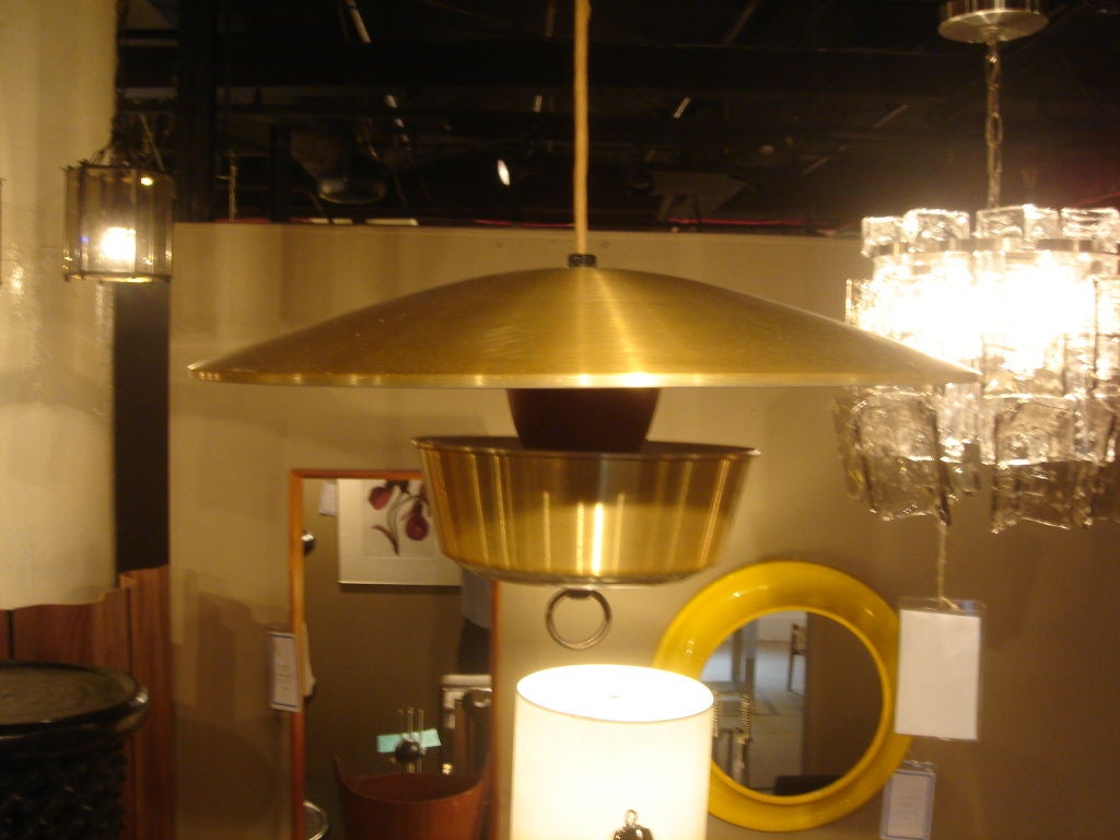 Lightolier Adjustable Height Brass Light Fixture at 1stDibs