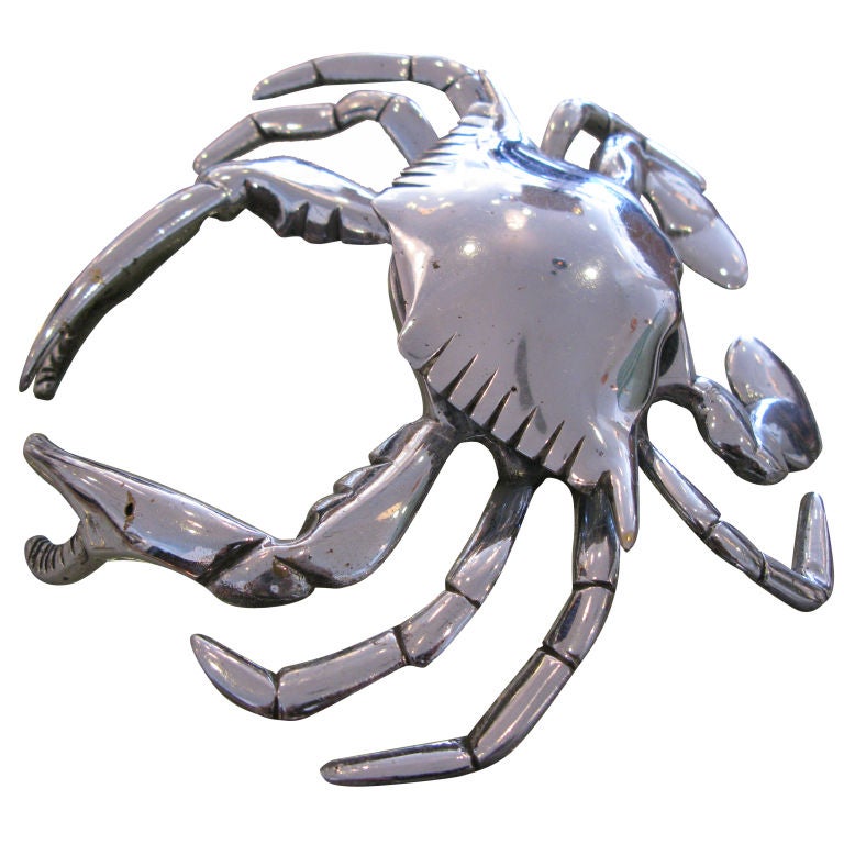 Polished Aluminum Crab Trinket Box at 1stDibs