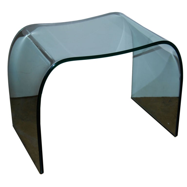 Cini Boeri Bent Glass "Ghost" Stool for Fiam at 1stDibs
