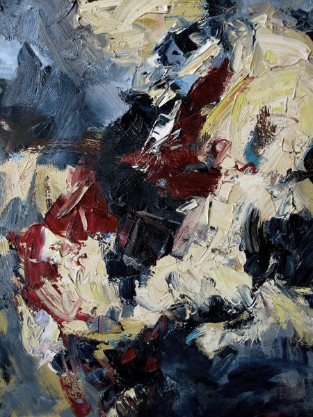 An Expressive American 1950s Abstract Expressionist Oil Painting of a ...