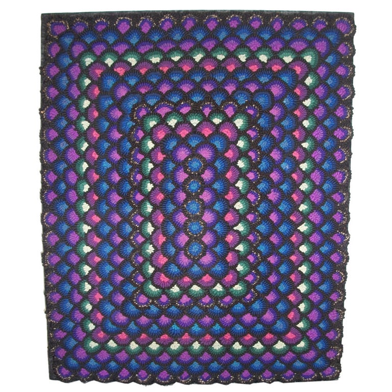 20th Century Pennsylvania Mennonite Geometric Rug For Sale at 1stDibs