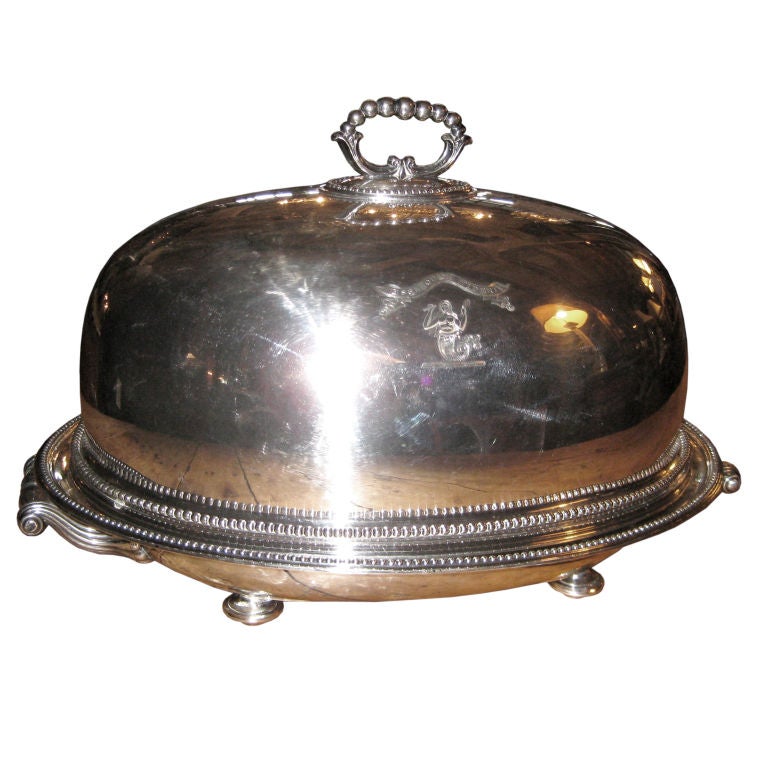 Massive Sheffield Dome With Tray at 1stDibs