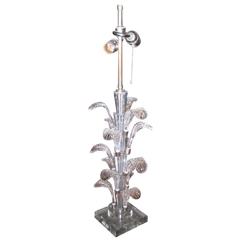 Crystal Feather Lamp at 1stDibs
