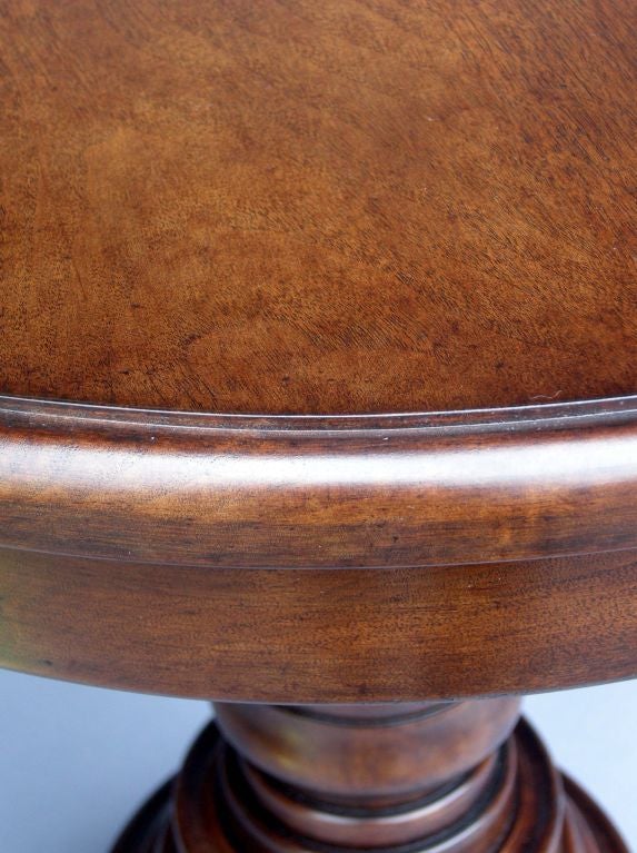 Custom Walnut Wood Beehive Side Table With Cascading Concentric Circle ...