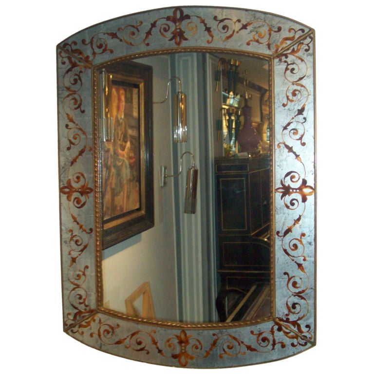 Reverse Painted Mirror at 1stDibs