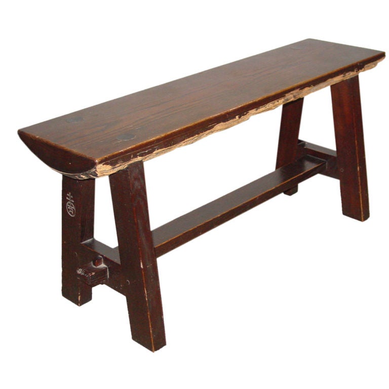 An Arts and Crafts Ash and Oak "Ali Baba" Bench, by Roycroft at 1stDibs