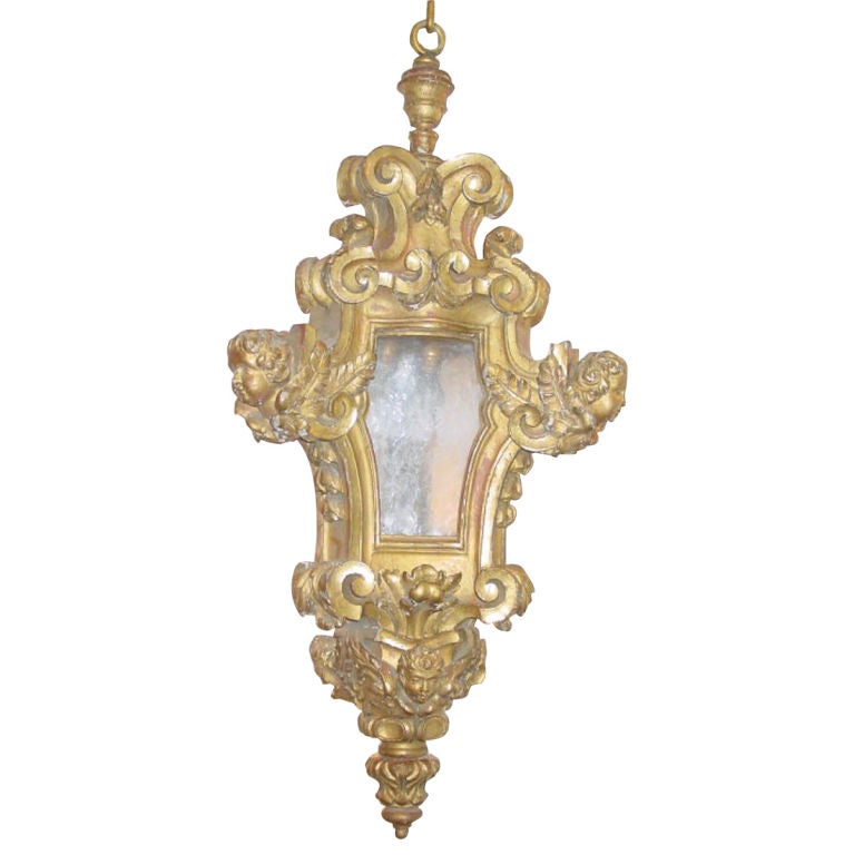 A Venetian Baroque Style Giltwood Lantern at 1stDibs