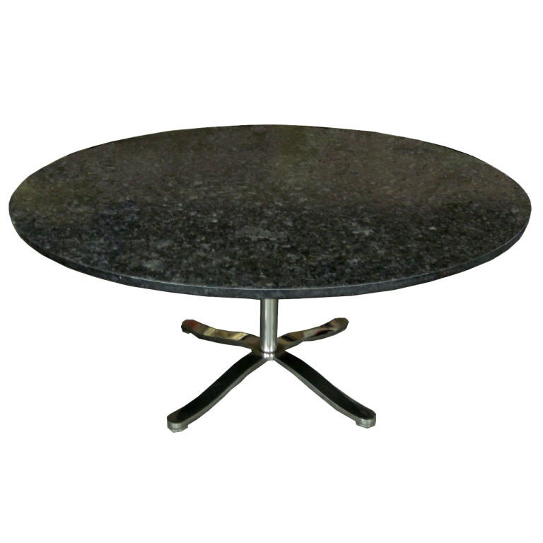 Black Granite Dining Table by Nicos Zographos at 1stDibs