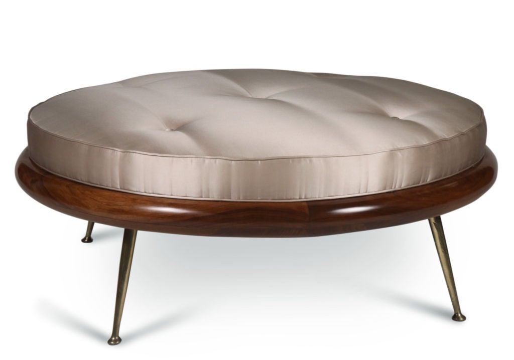 Large Round Pouf by T.H. Robsjohn-Gibbings for Widdicomb at 1stDibs