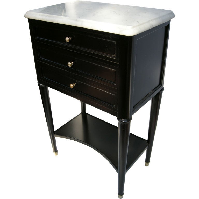 Elegant Pair of French Neoclassical Style Night Stands. at 1stDibs