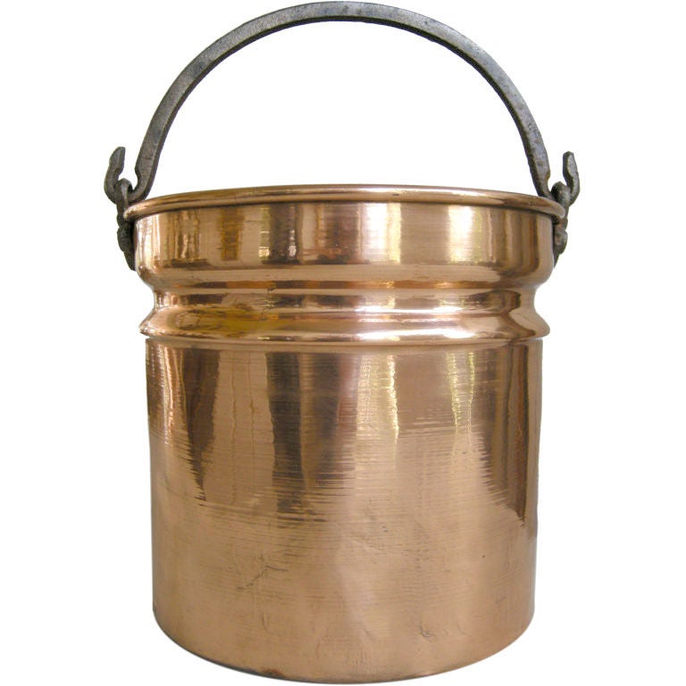 Antique English Copper and Iron Pail at 1stDibs